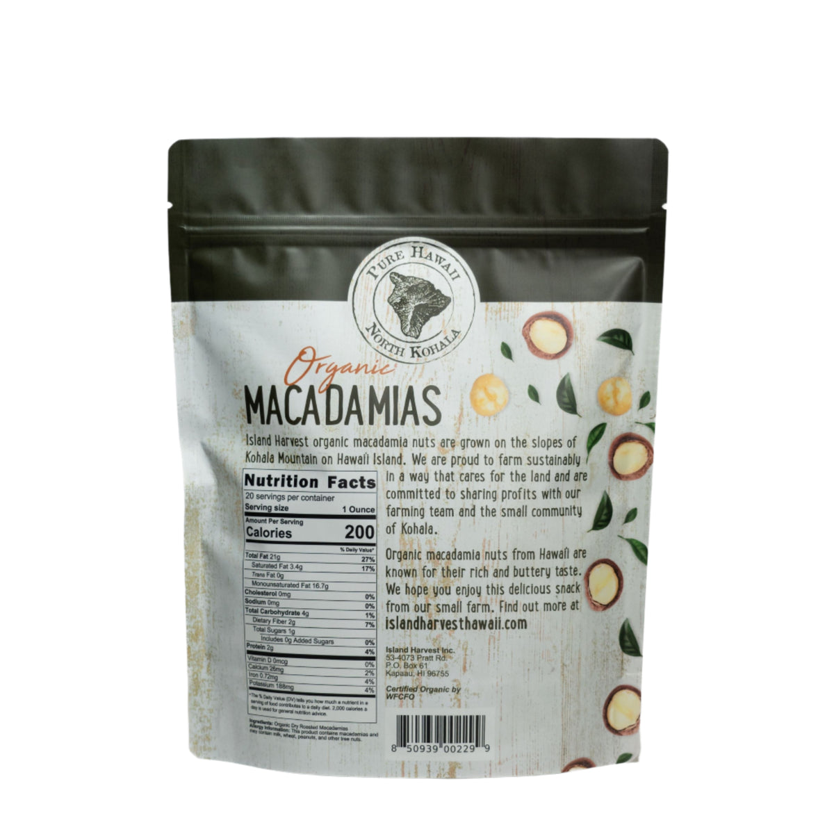 Organic Macadamias Unsalted | Island Harvest Hawaii